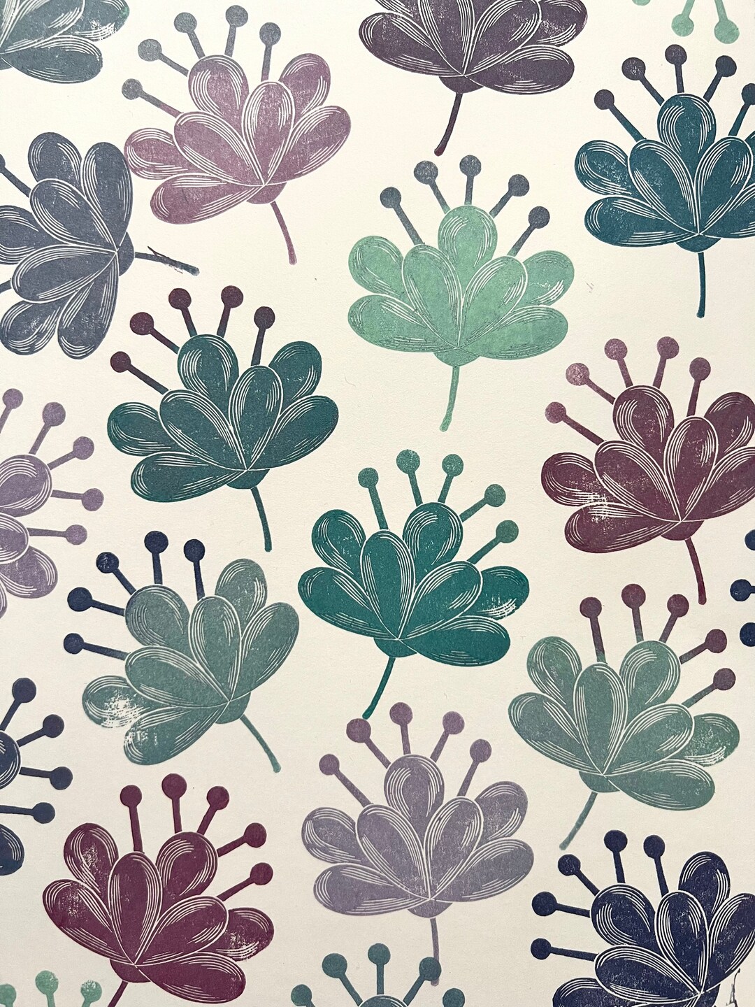 Wild Flower Rubber Stamp, Botanical Art Print, Flower Stamp, Floral ...