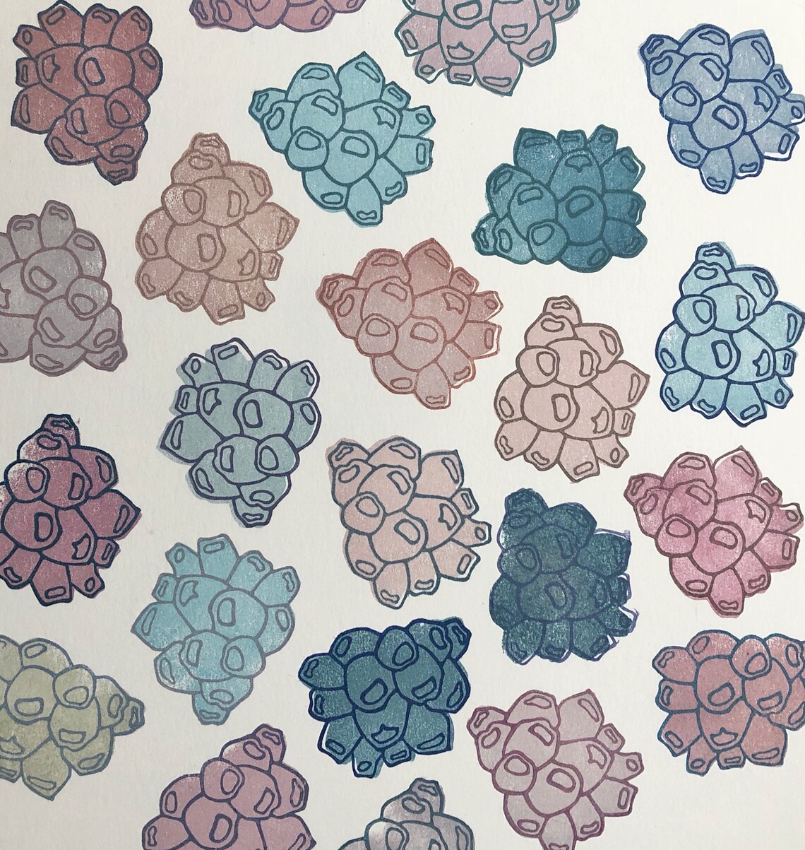 Barnacle Cluster Hand Carved Rubber Stamps, Ocean Life Crafts ...