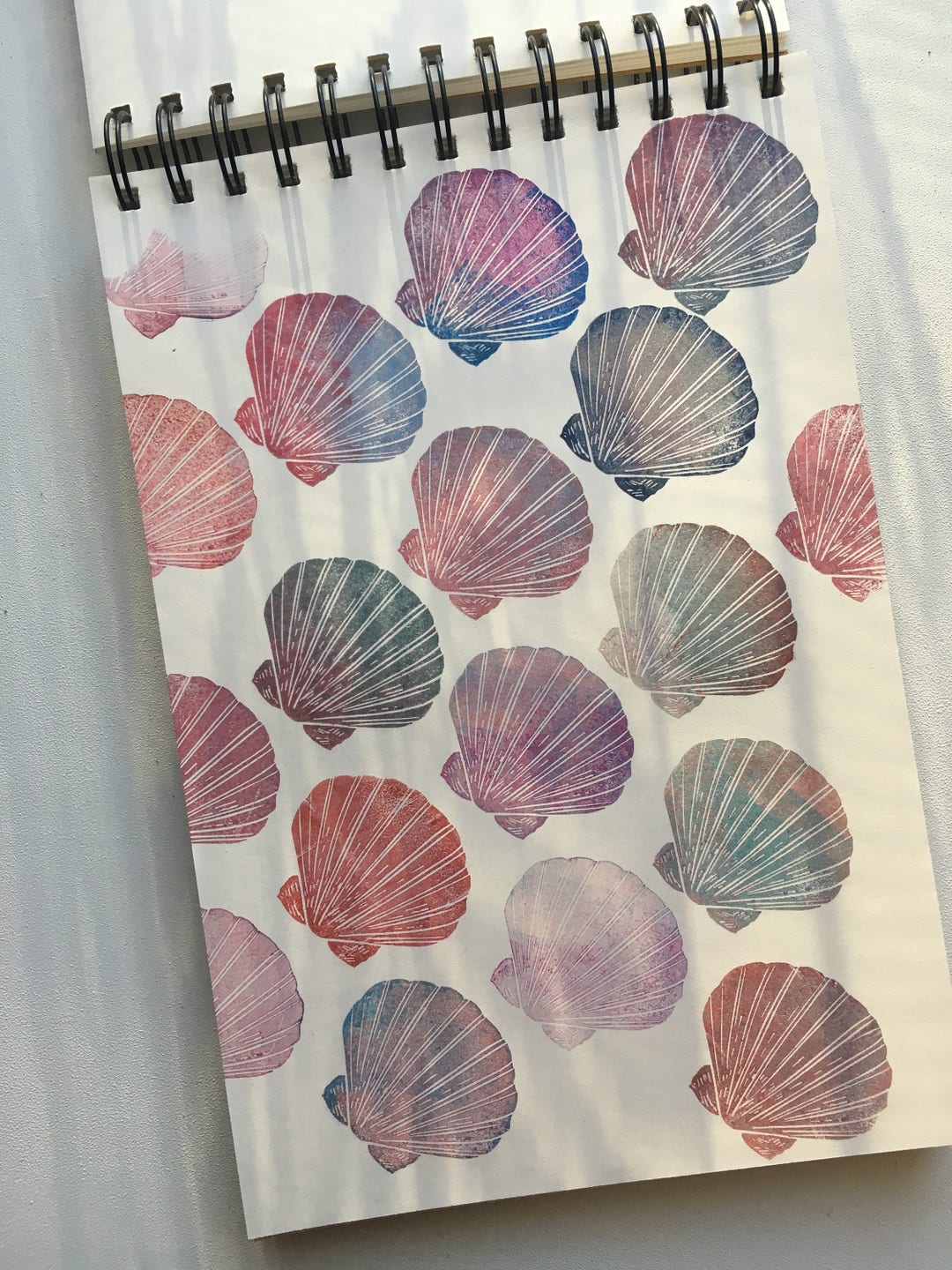 Seashell Hand Carved Rubber Stamp, Ocean Life Art, Seashell Art for ...