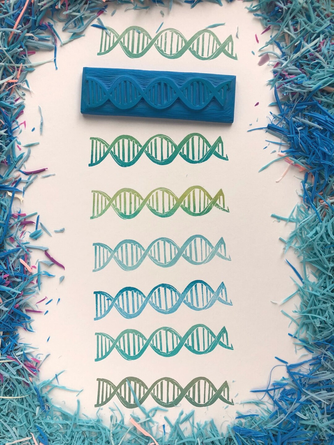 The DNA Structure, Educational Stamp, Montessori Inspired, Hand Carved ...