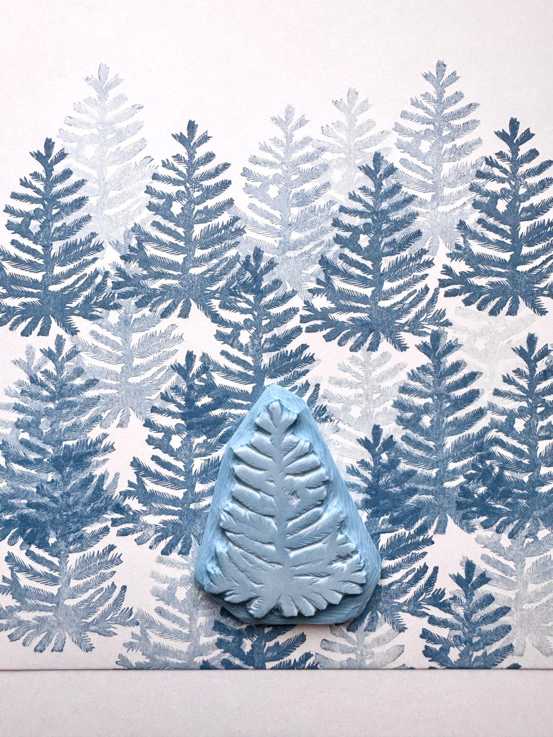 Christmas Tree Rubber Stamp, Fir Tree Stamp, Gift Tag Stamp, Xmas Gift ...
