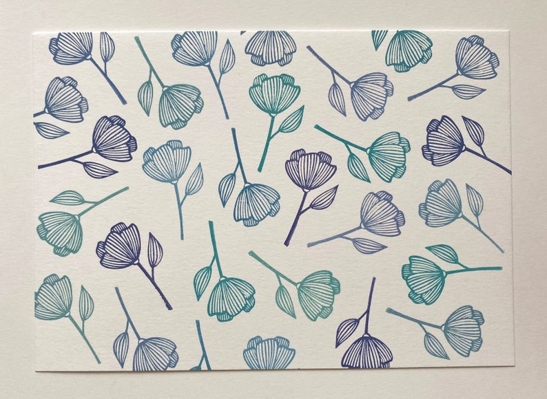 Flower Hand Carved Stamp Botanical Stamp Botanic Pattern - Etsy