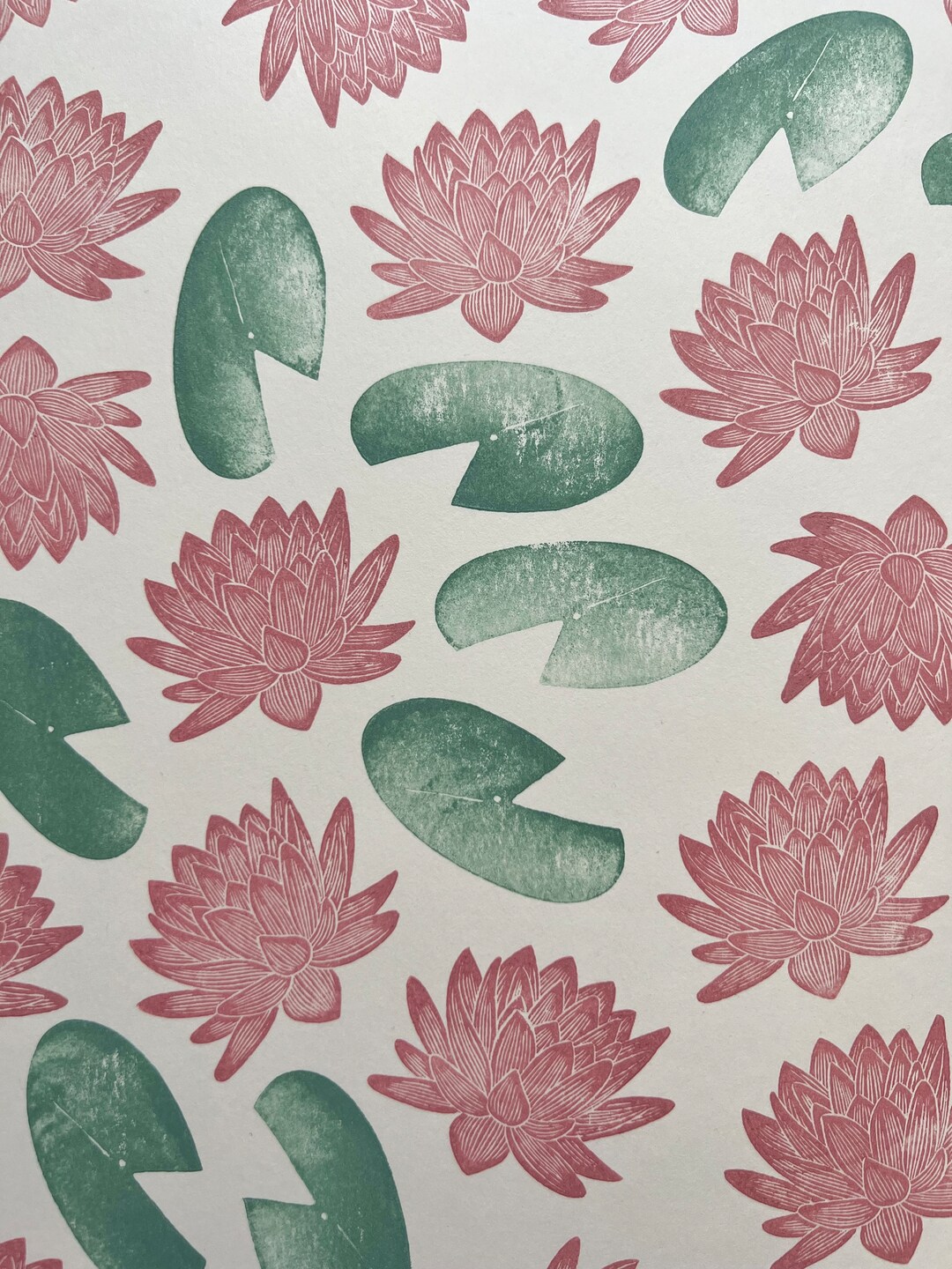 Water Lily Stamp, Water Lily Flowering Plant, Hand Carved Stamp, Wild ...