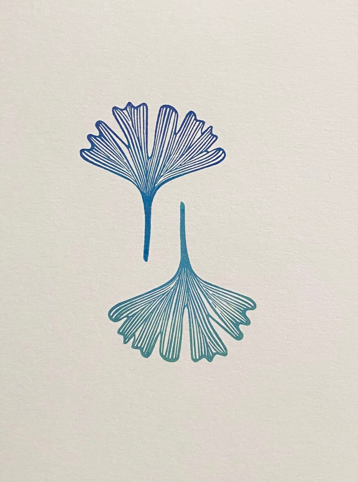 Ginkgo Leaf Rubber Stamp, Hand Carved Botanical Ginko Leaf Art, Ginko ...