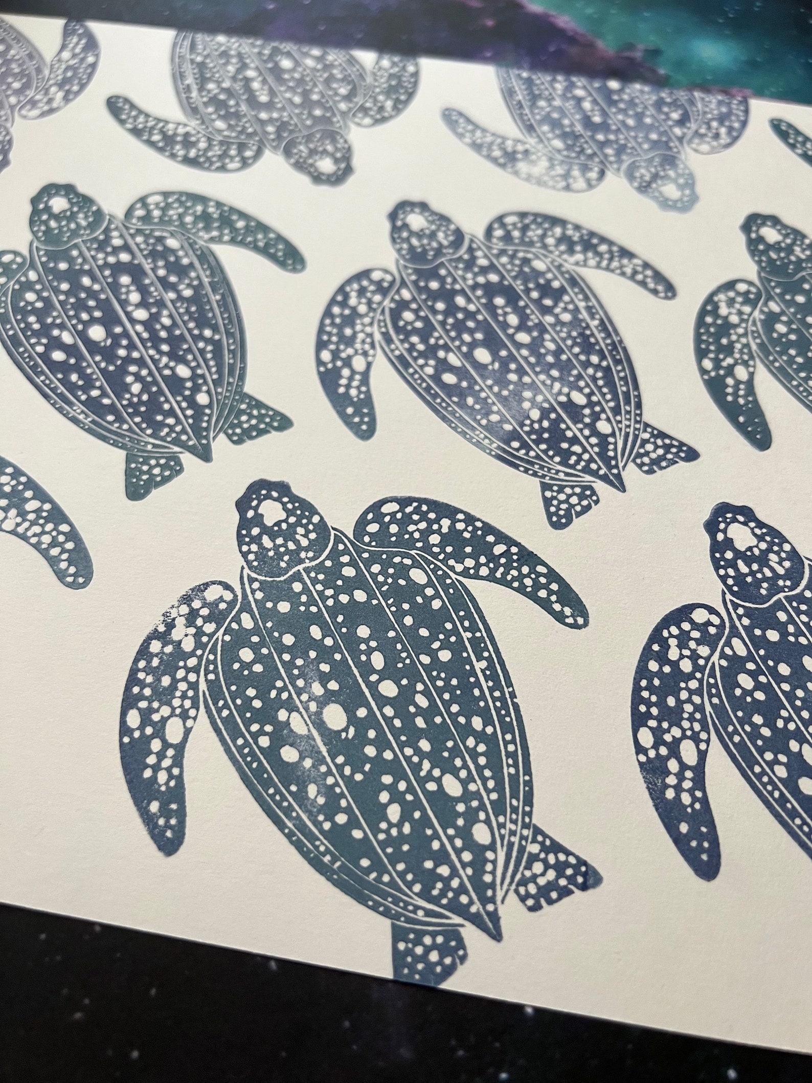 Leatherback Sea Turtle Hand Carved Stamp, Sea Turtle Rubber Stamp ...