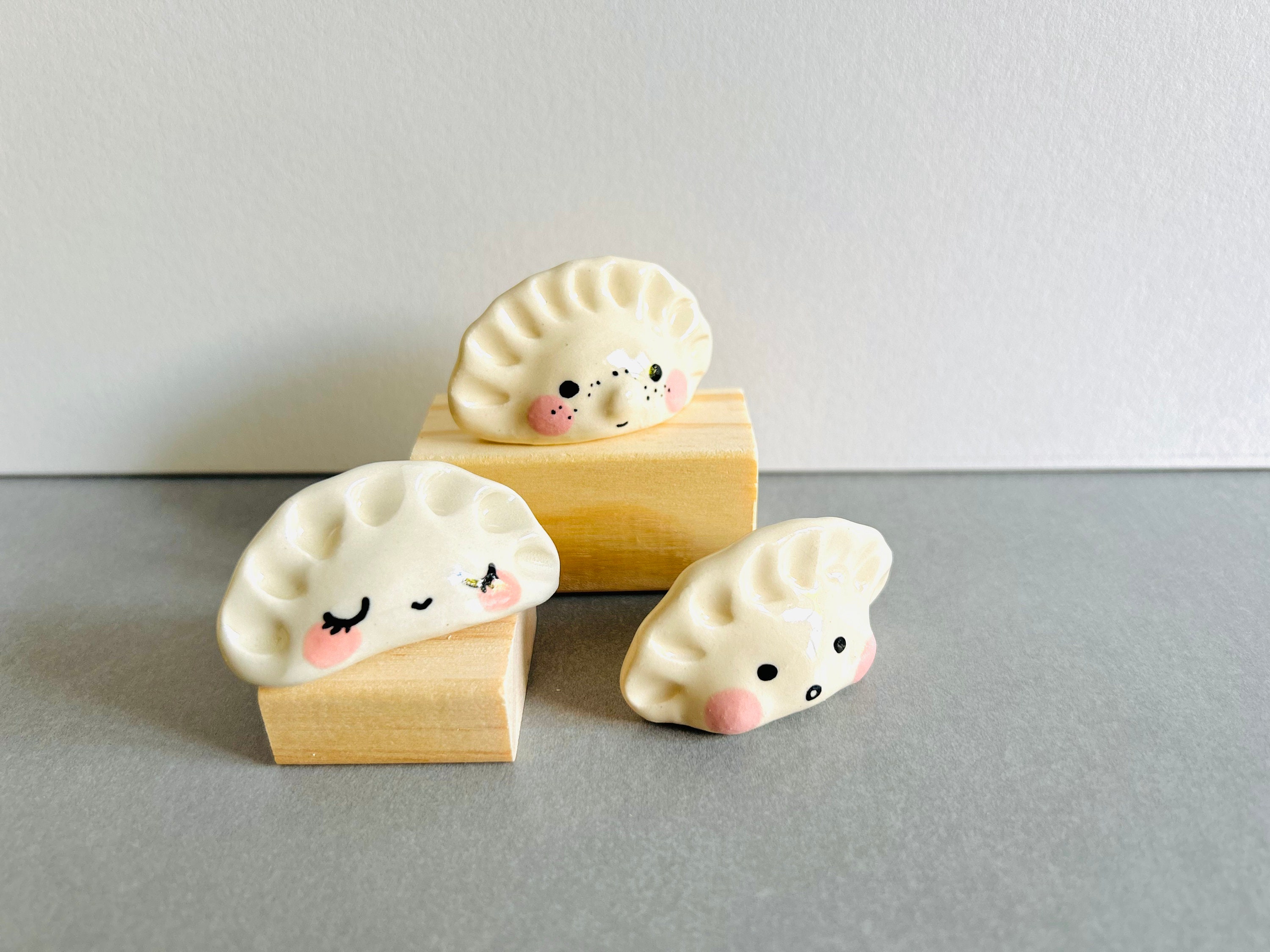 Kawaii Dumplings Handmade Pottery / Miniature Ornament - Etsy