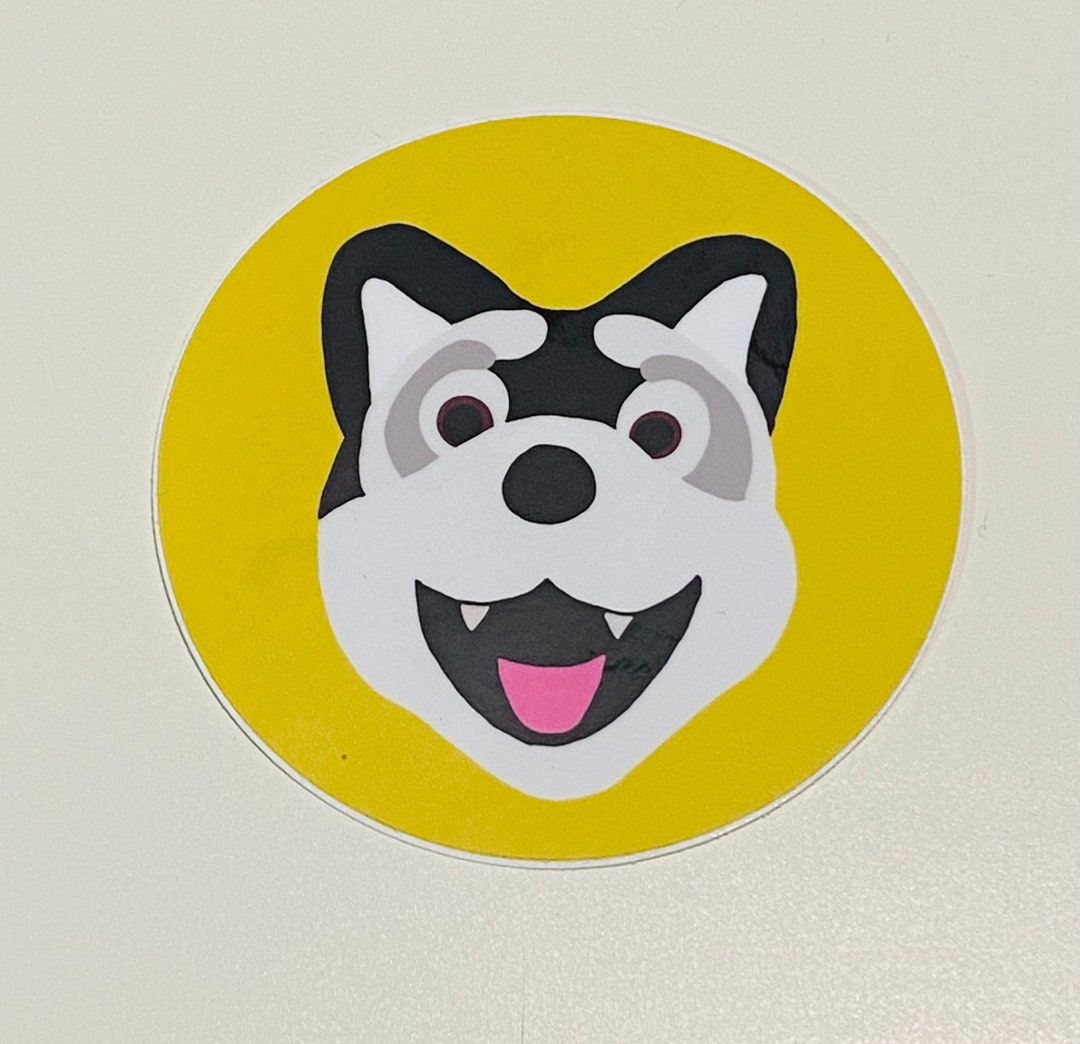 3” Round Husky MTU Vinyl Sticker - Etsy