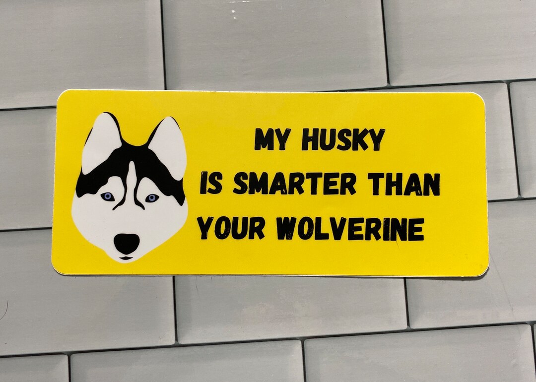 Husky MTU Vs Wolverine Funny Sticker - Etsy