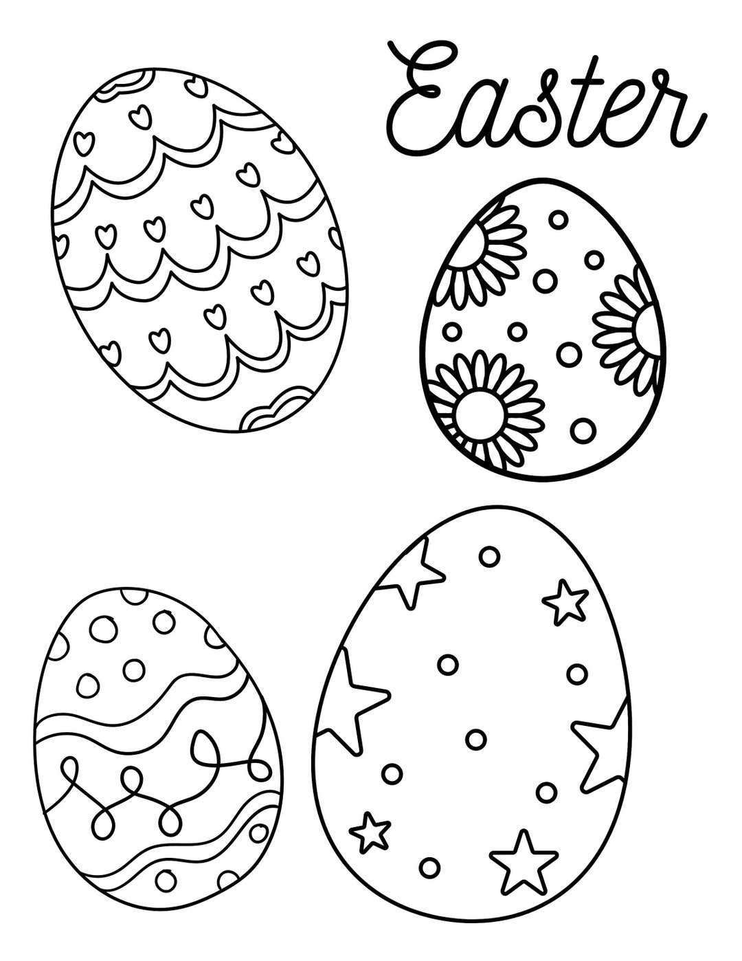Printable Easter Colouring Bundle - Etsy