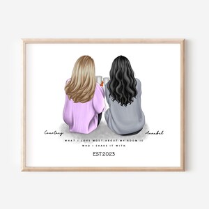 Roomies Gift Bestie Roommate Print Personalized Roommate - Etsy