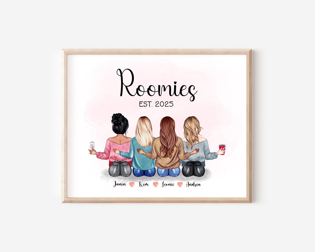 Personalized Roommate Print, Custom Dorm Gift (digital) - Etsy UK