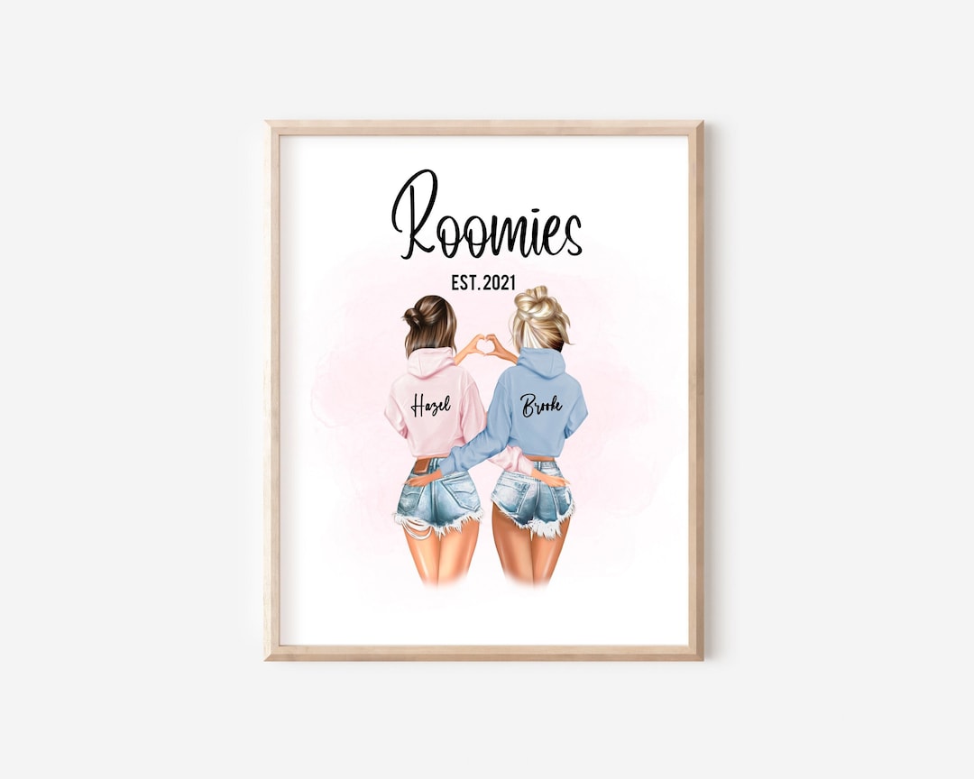 Roomies Print Personalized, Roommate Gift Idea, Roomie Gift, College ...