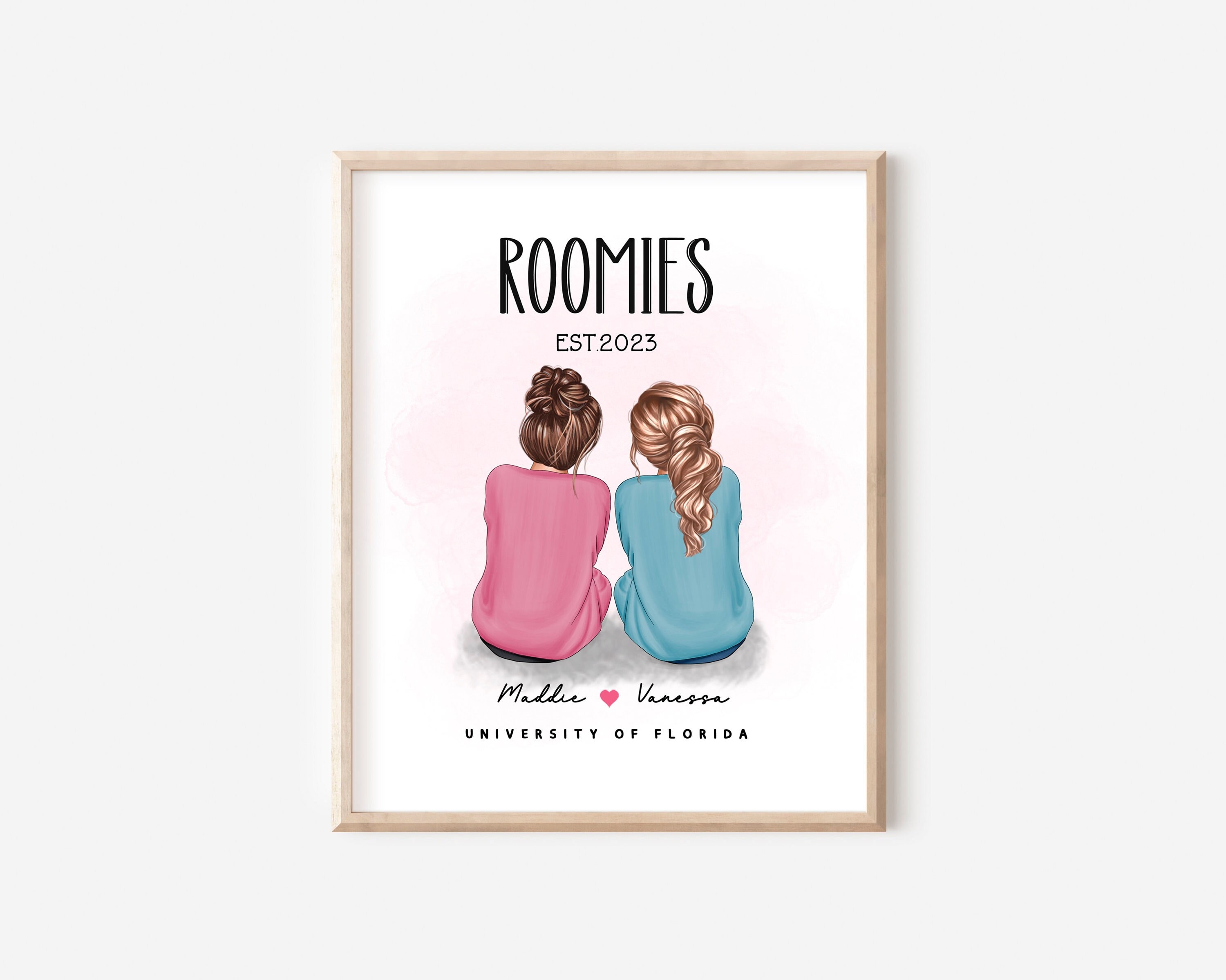 Roommates Personalized Gifts, Roomies Print, Roommates Illustration ...