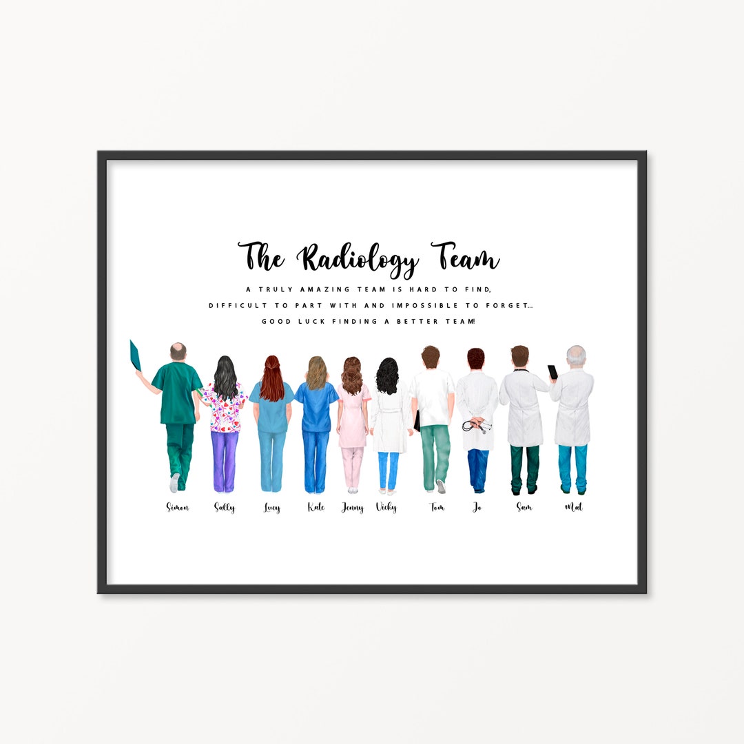 Doctors Nurses Team Personalized Print, Nurse Friends Gift, Colleagues ...