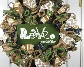Army wreath | Etsy