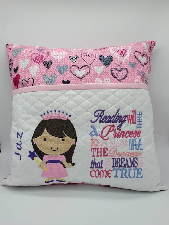 Girls Princess Pocket Pillow Little Girls Personalized - Etsy