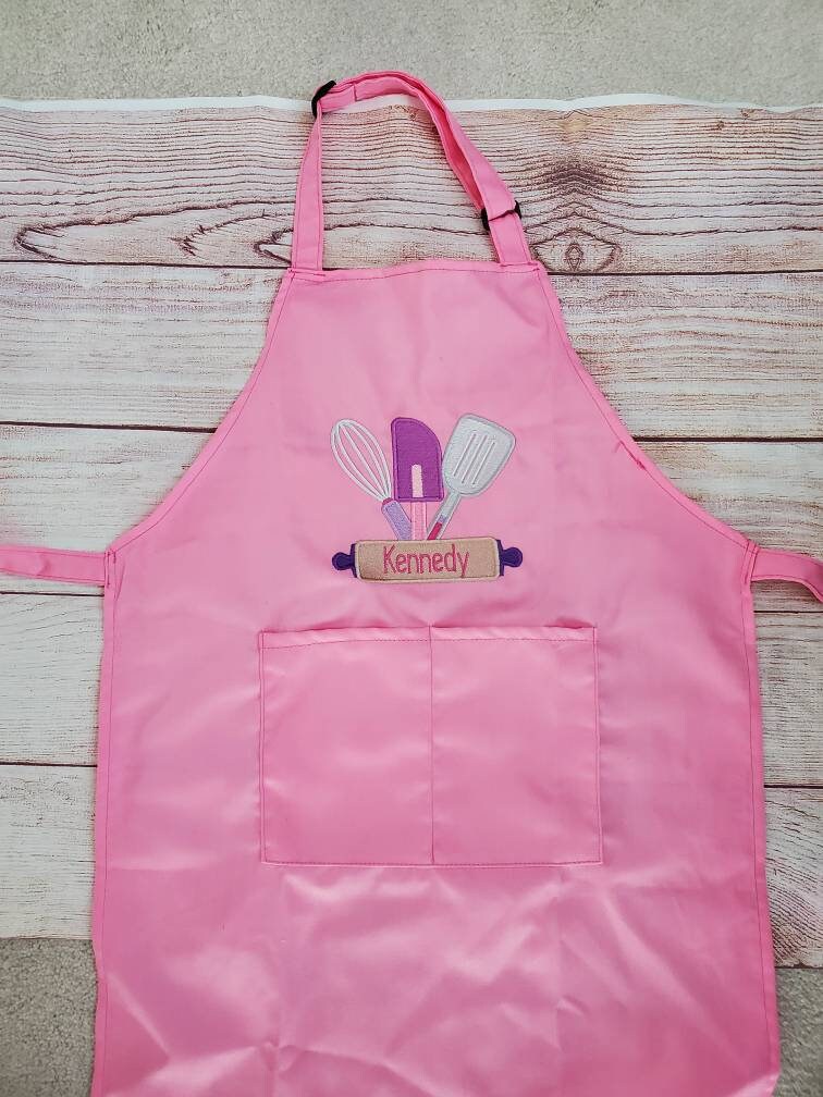 Personalized Adjustable Pink and Purple Child's Apron With - Etsy