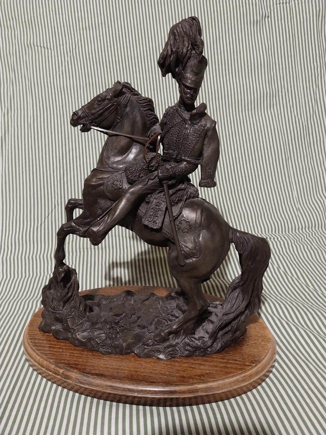 Heredities Bronze Cast Sculpture Cavalry Officer of Hussars Charge of ...