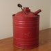 Vintage Red Galvanized Oil Can - Etsy