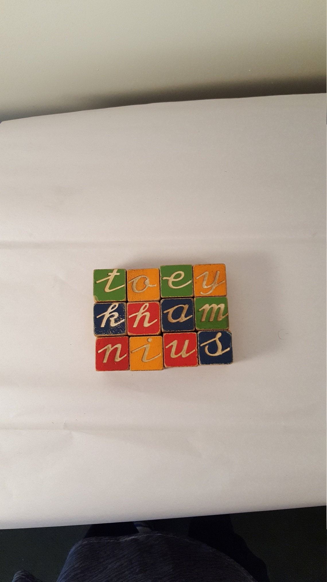 12 Vintage Script Letter Blocks | Etsy