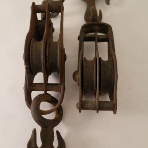 2 - Vintage Metal Barn Pulleys, Farmhouse Decor, Cottage Decor, Home ...