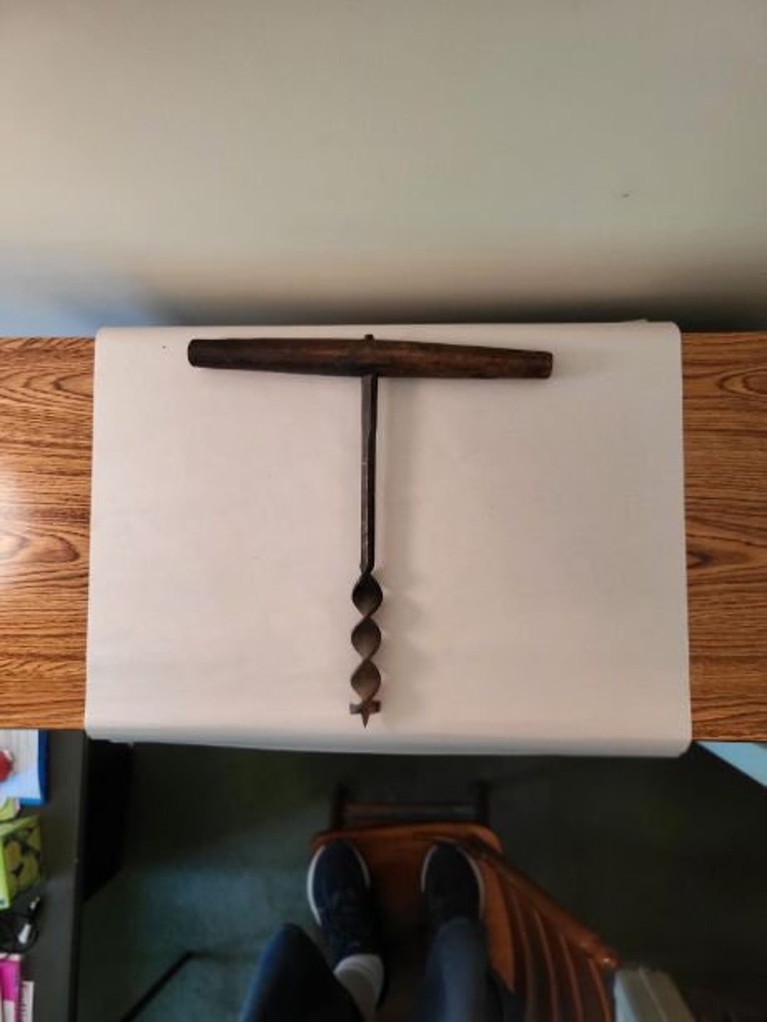Barn Beam Auger With Iron Drill Bit and Wood Handle - Etsy