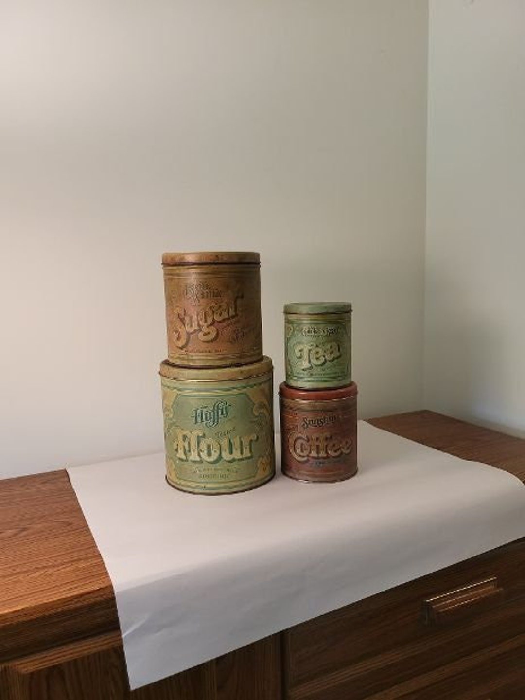 Vintage Metal Ballonoff Canister Set, Kitchen Decor, Home Decor ...