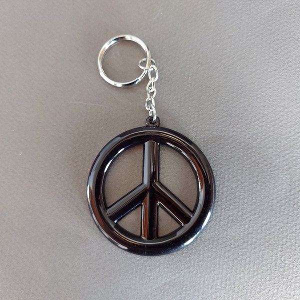 Peace Sign Keychain - Etsy