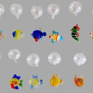 Hand Blown Floating Glass Fish Whimsical Aquarium Ornament Artistic ...