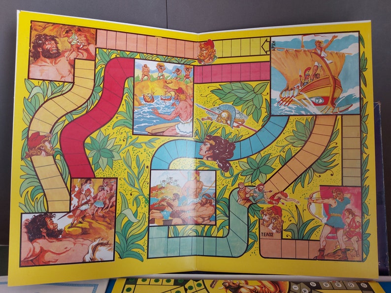 Vintage Greek Mythology Board Game: 8 Mythic Heroes ADELKO Collectible ...