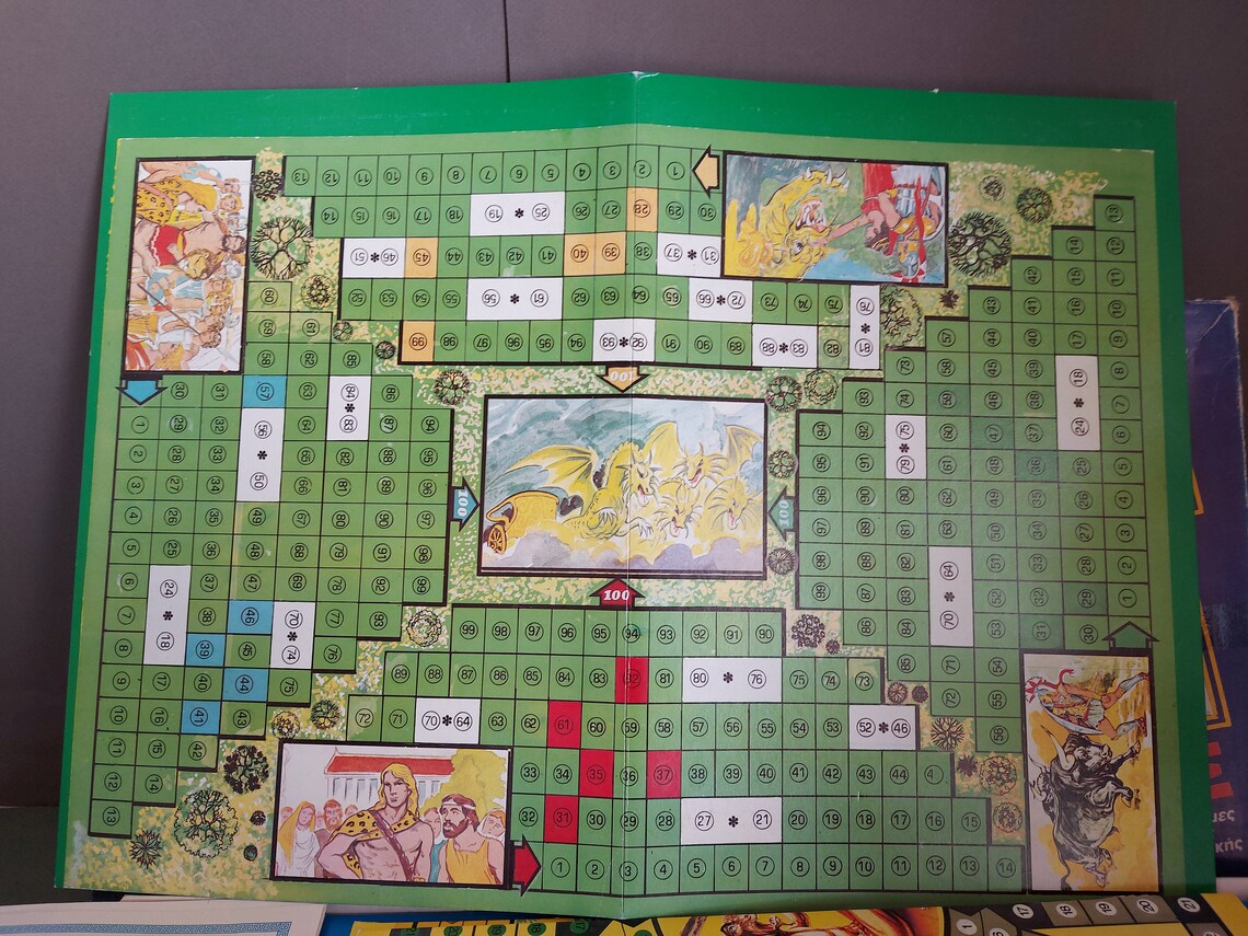 8 Mythical Mythic Heroes Greek Board Game Rare Vintage 8 in 1 - Etsy