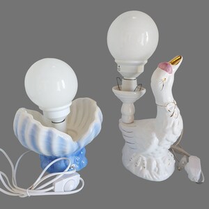 Whimsical Vintage Ceramic Goose Table Lamp - Perfect Nursery or Home ...