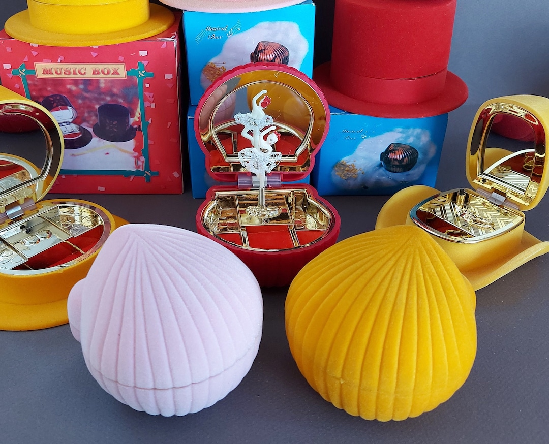 Vintage Dancing Ballerina Musical Box Trinket Jewelry Box Wedding Ring ...