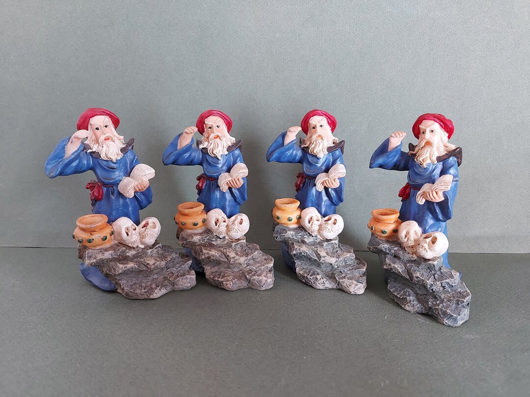 Merlin the Magician Wizard Figurine Vintage Resin Statue Sculpture ...