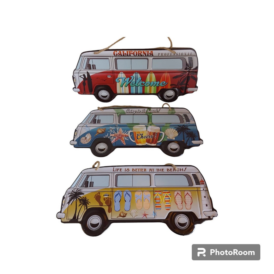 VW Camper Van Metal Sign Wall Hanging Tin Plaque Home Decor Unique ...