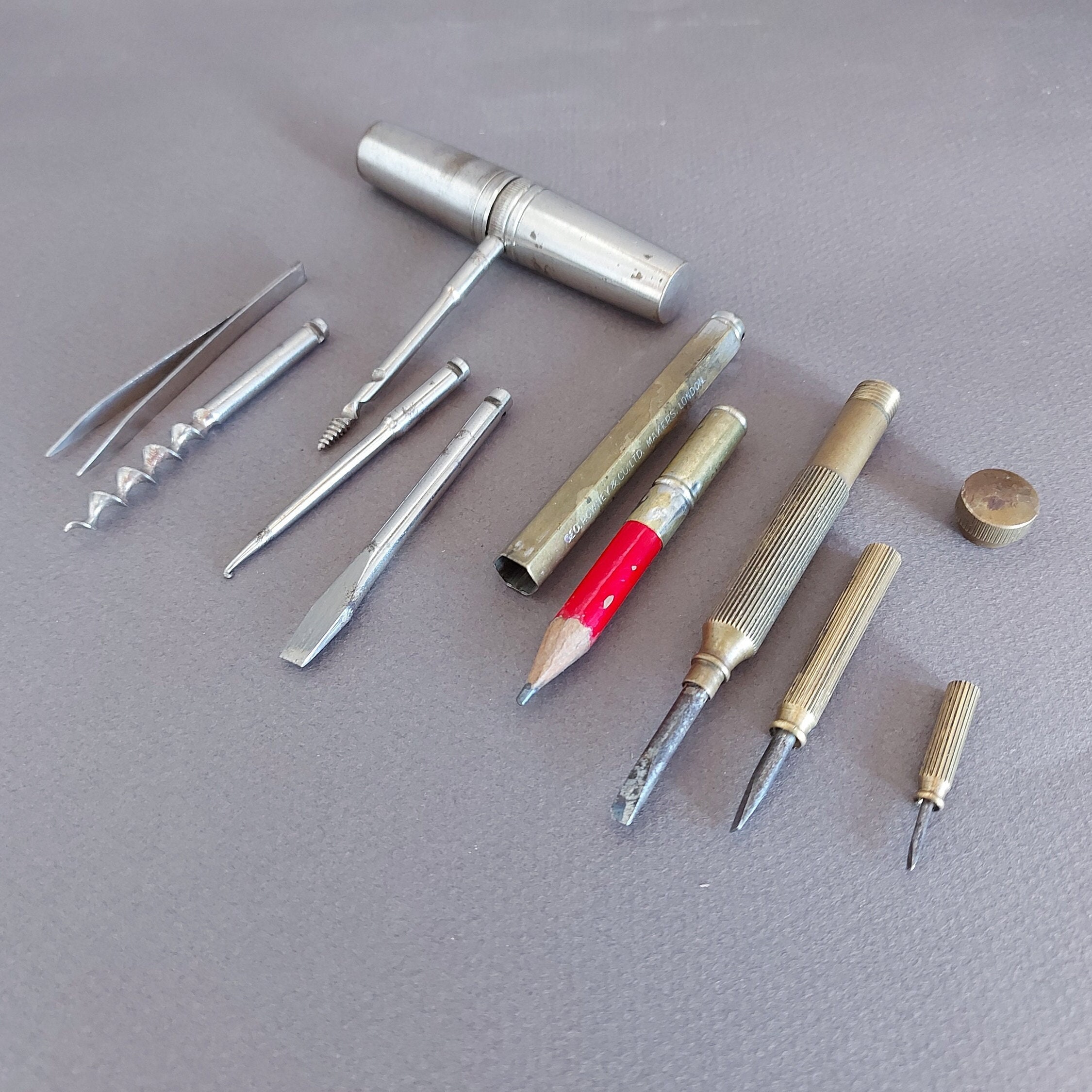 Vintage WW2 Pocket Tube Multi Tool Kit Sets Brass Corkscrew - Etsy