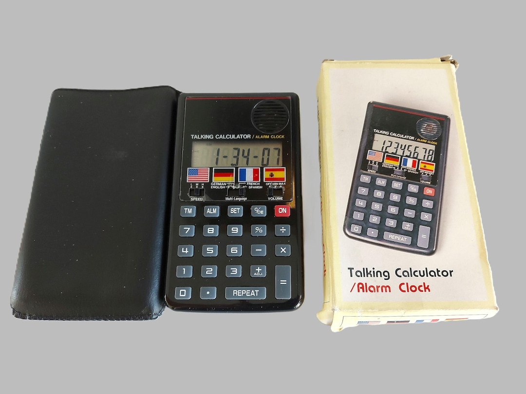 Vintage Four Language Talking Calculator With Alarm Clock - NOS ...