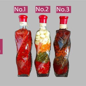 Handcrafted Decorative Vegetable Bottles: Vintage Kitchen Decor - Etsy