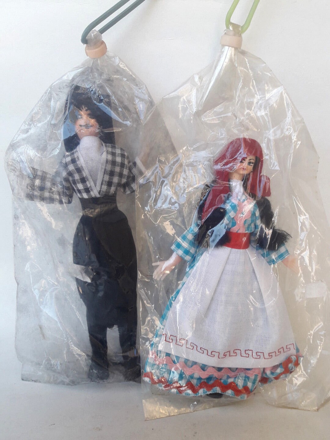 Vintage Greek Ethnic Folk Dolls Dressed in Traditional Handmade ...