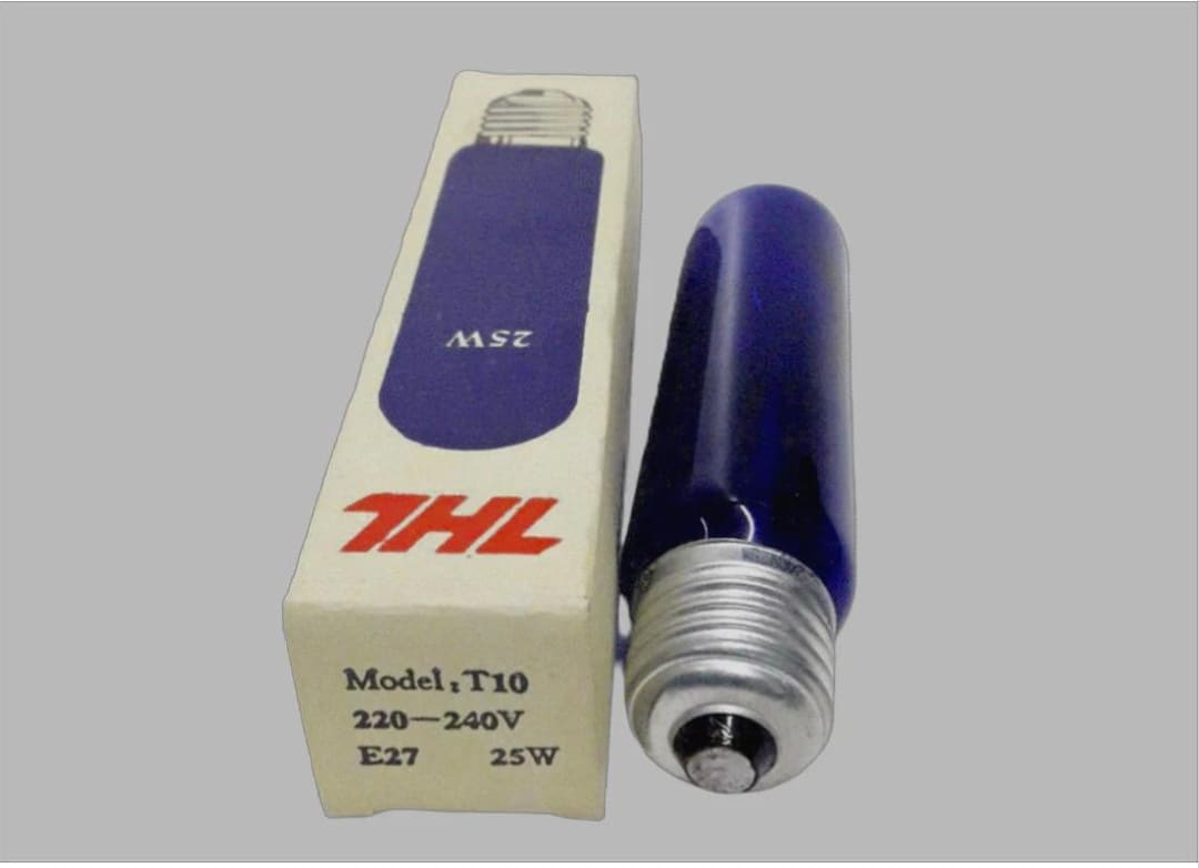 Vintage Blue Tube Light Bulb Set of 2 - 25w Incandescent Bulb - Night ...
