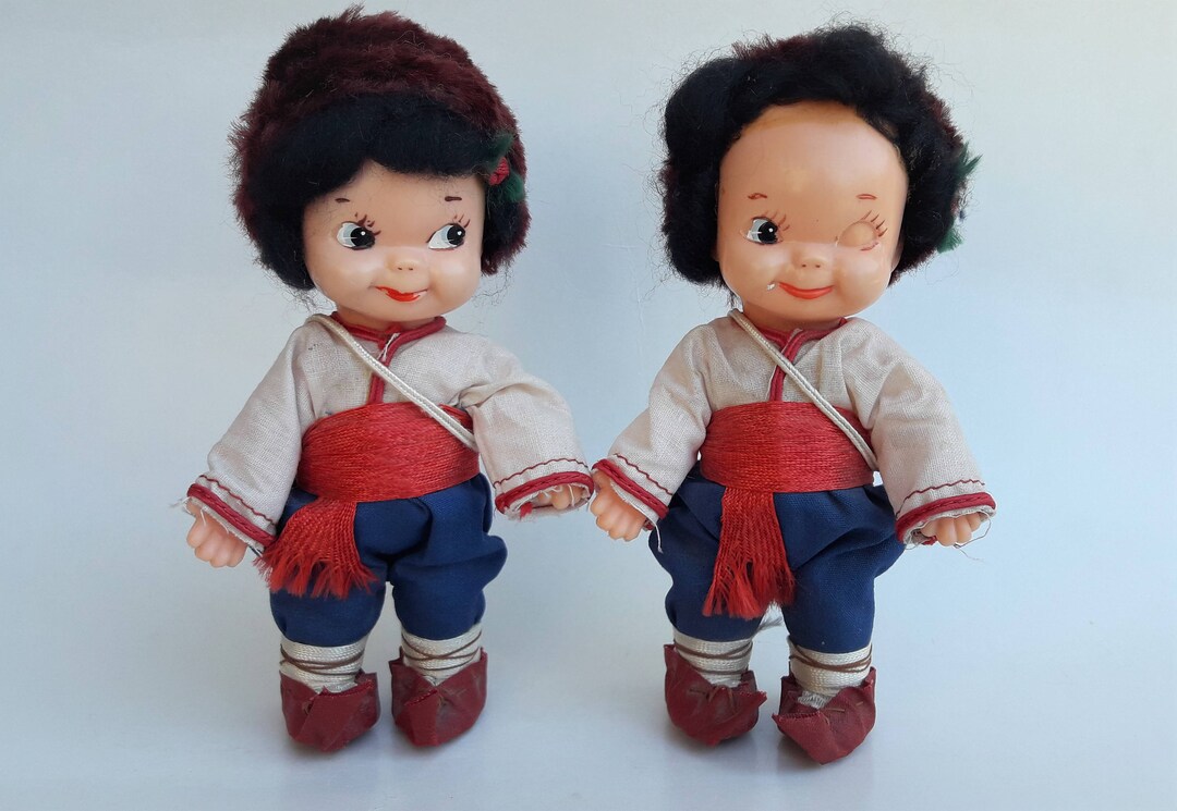 Vintage Dolls 6 Traditional Dressed Ethnic Folk Ussr Russian Soviet ...