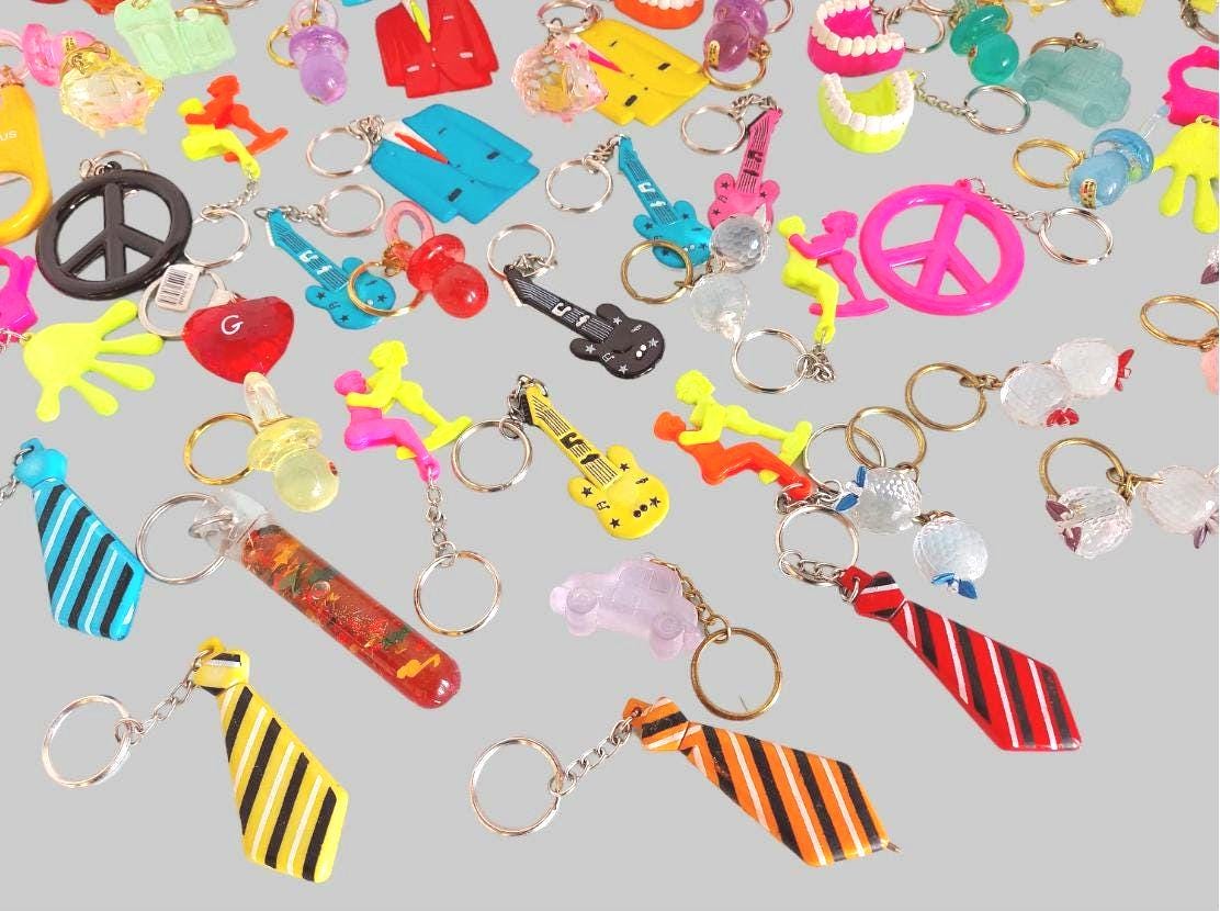 Retro Keychain Bundle: 80s-90s Nostalgic Keyring Assortment (set of 10 ...