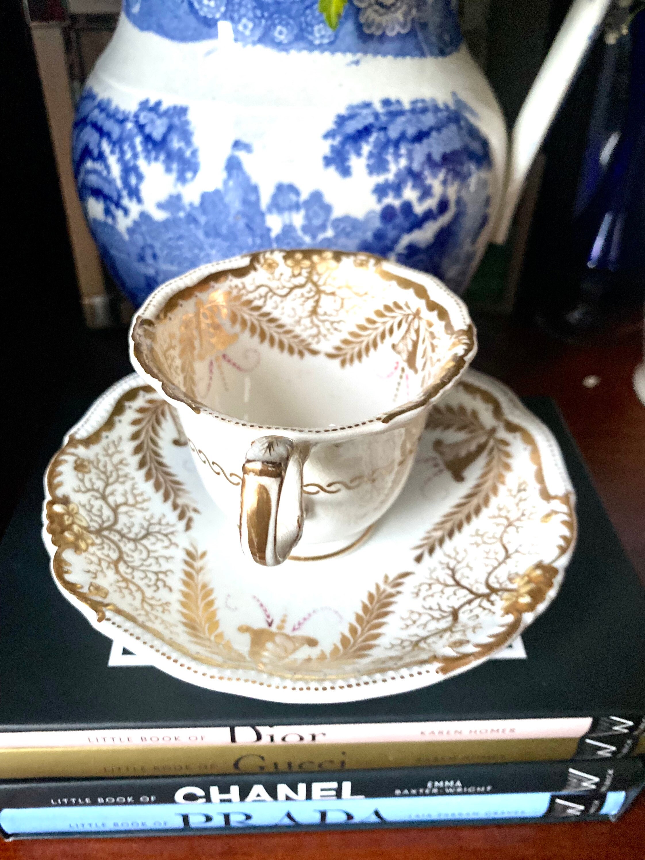Marvellous 19th Century Grainger Worcester Chocolate/coffee Can Duo ...