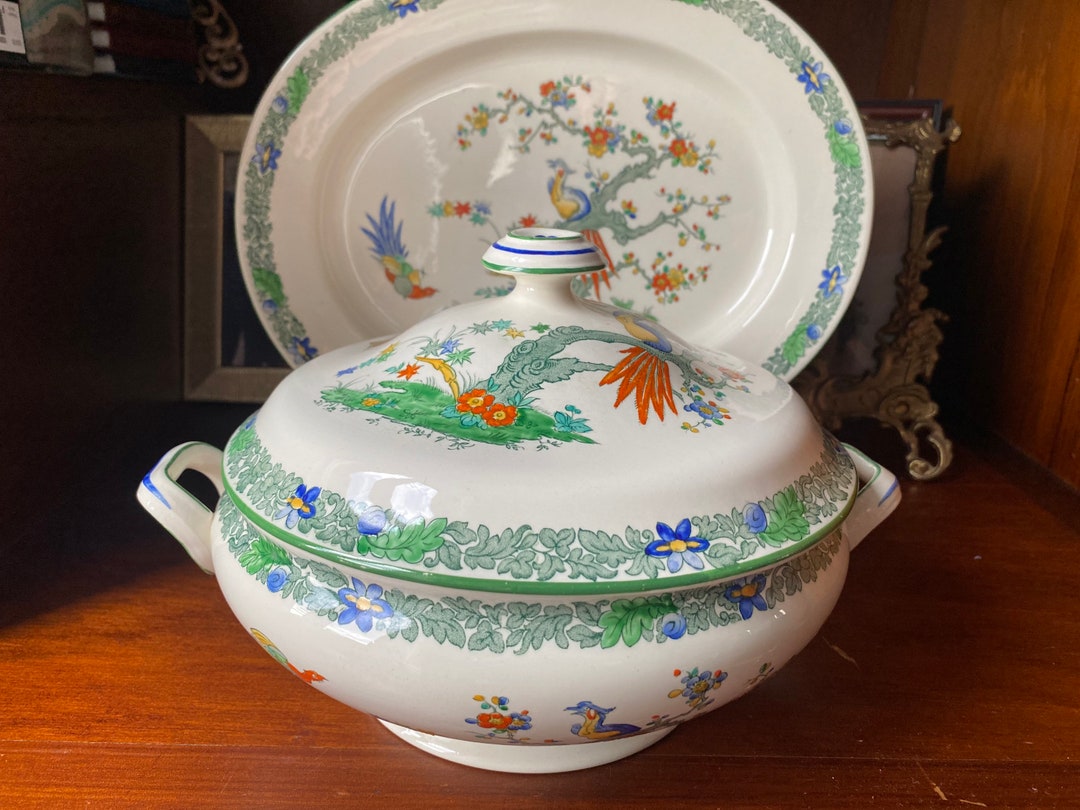 Spectacular Antique Copeland Spode Bermuda Tureen Transferware - Etsy
