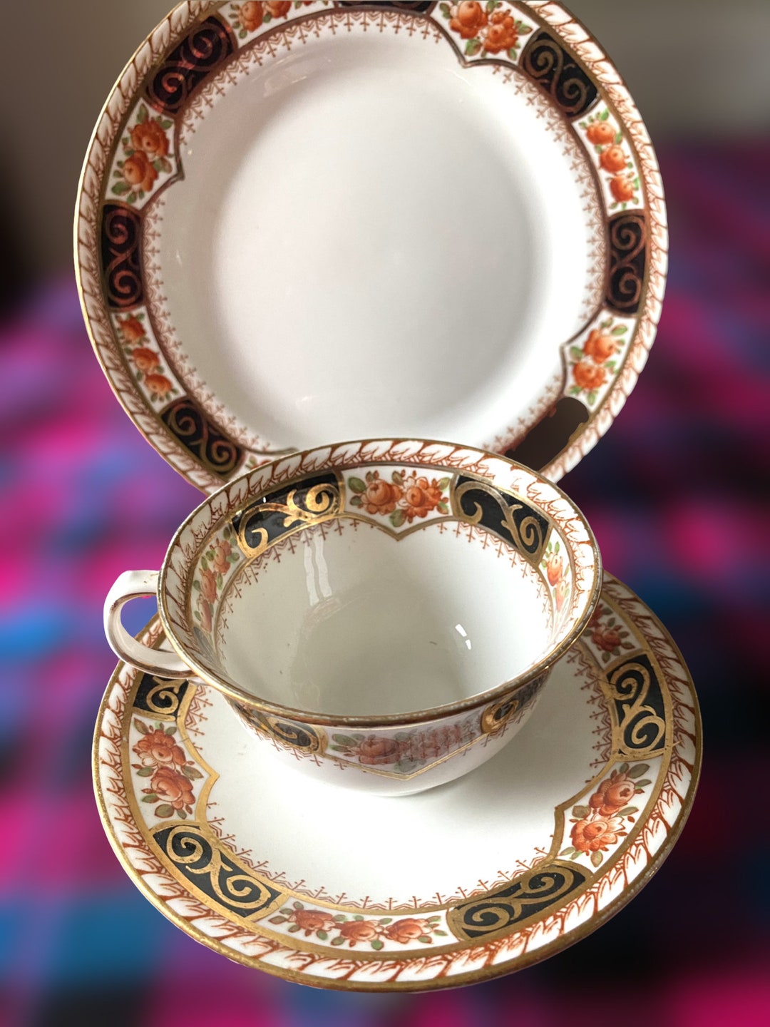Charming Vintage Sutherland China Imari Trio Set - Etsy