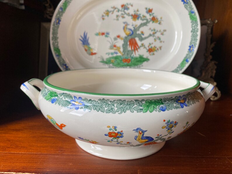 Spectacular Antique Copeland Spode Bermuda Tureen Transferware - Etsy