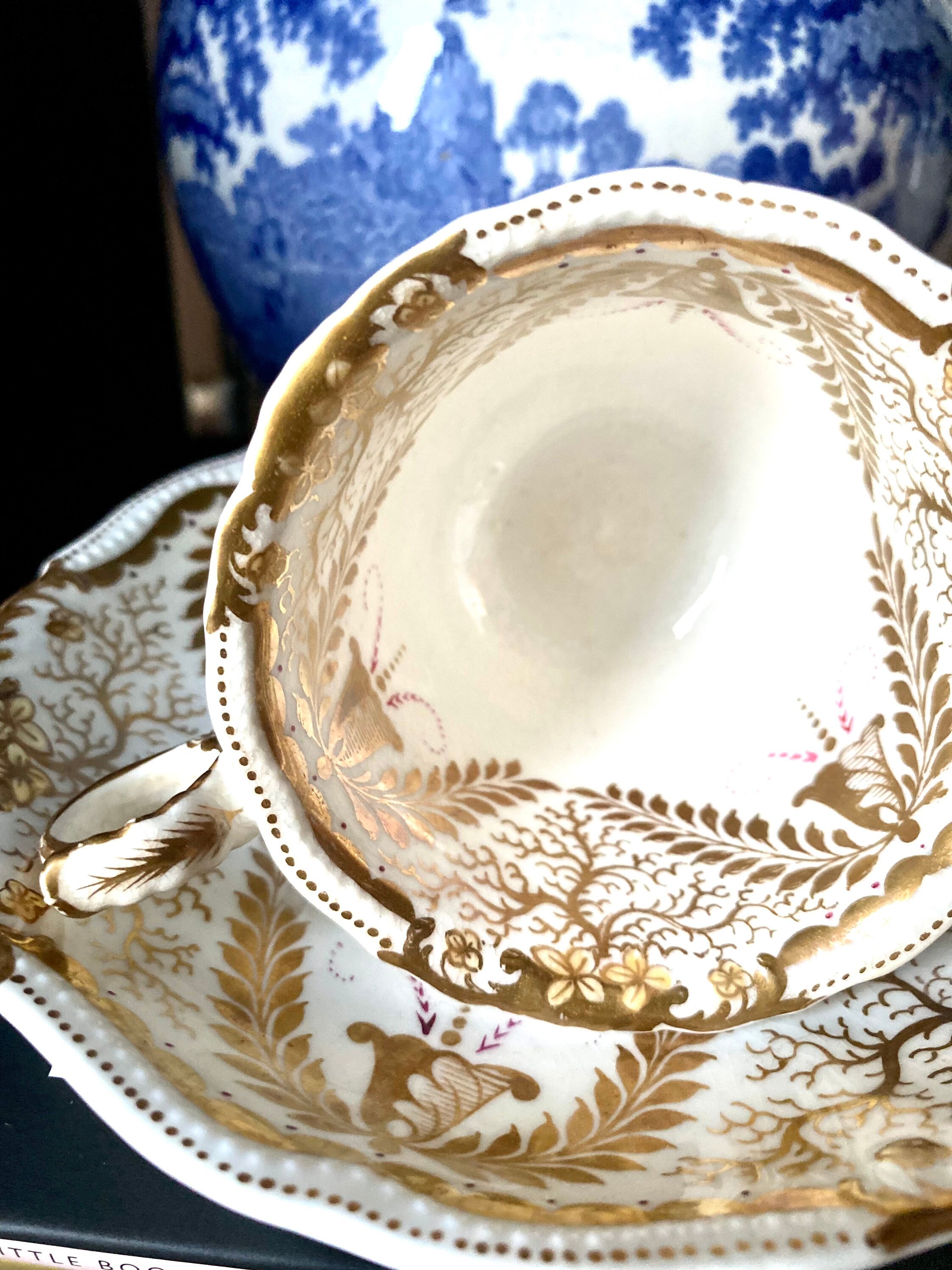 Marvellous 19th Century Grainger Worcester Chocolate/coffee Can Duo ...