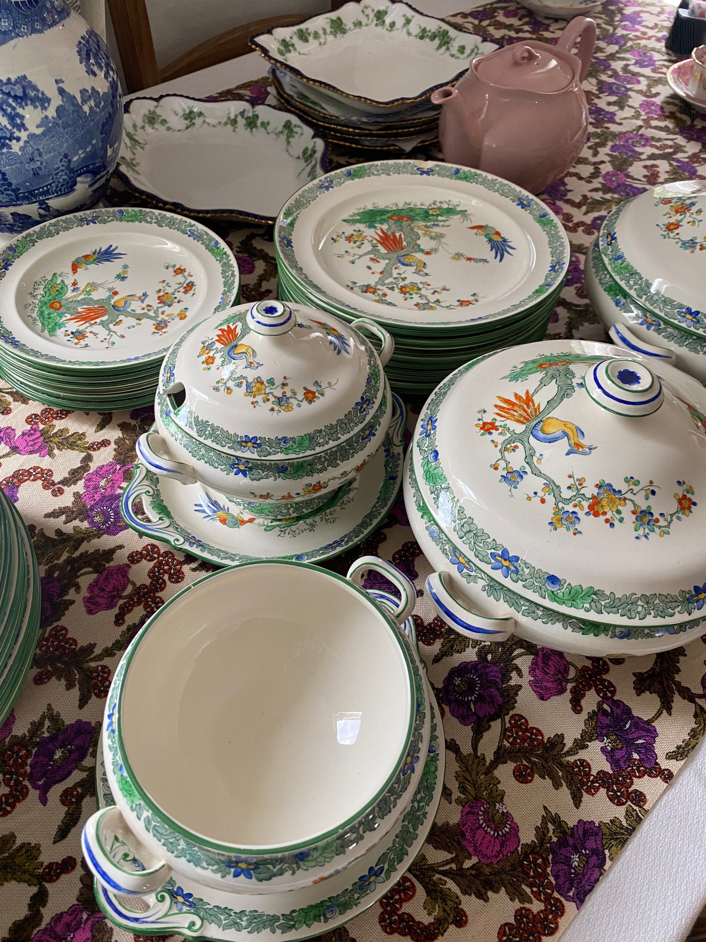 Spectacular Antique Copeland Spode Bermuda Tureen Transferware - Etsy