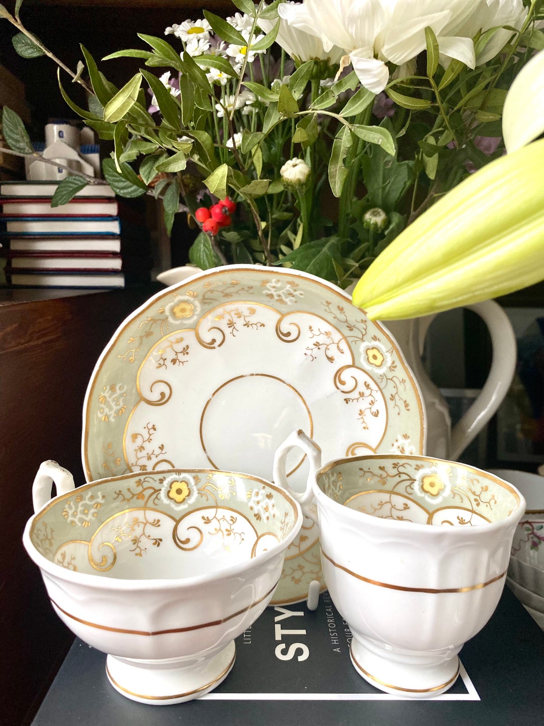 Elegant C1840 Samuel Alcock Trio Set Rococo Revival - Etsy