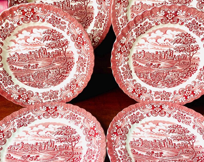 Blooming Olde Country Castles Dinner Plates X 6 Hostess Tableware - Etsy